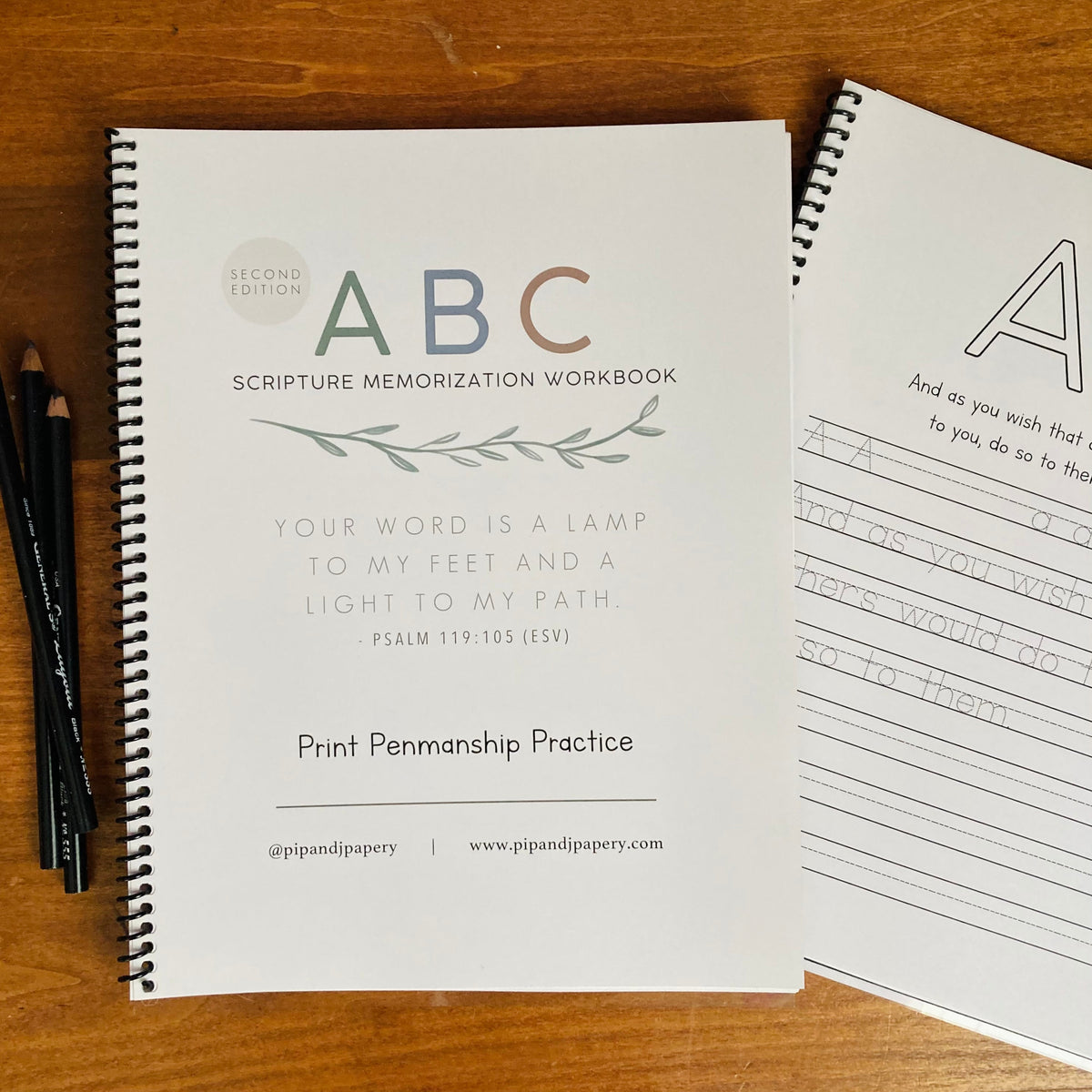 Updated Second Edition ABC Scripture Memorization Workbook – Pip & J Papery