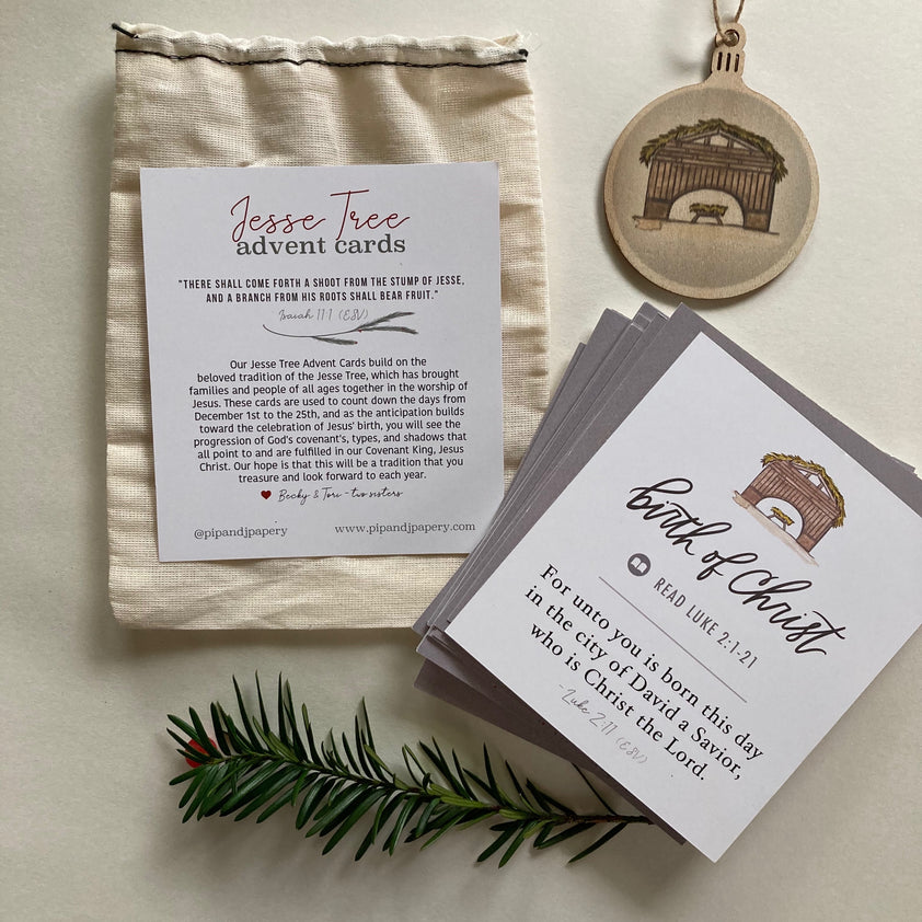 Jesse Tree Ornaments with Advent Cards – Pip & J Papery